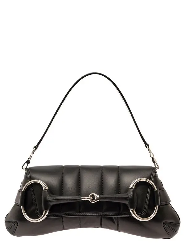 Gucci Medium Shoulder Bag With Maxi Horsebit In Leather - Multicolor