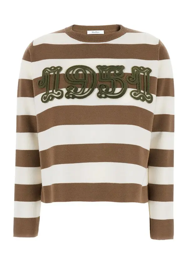 Max Mara Viterbo" Striped Wool Sweater - Multicolor