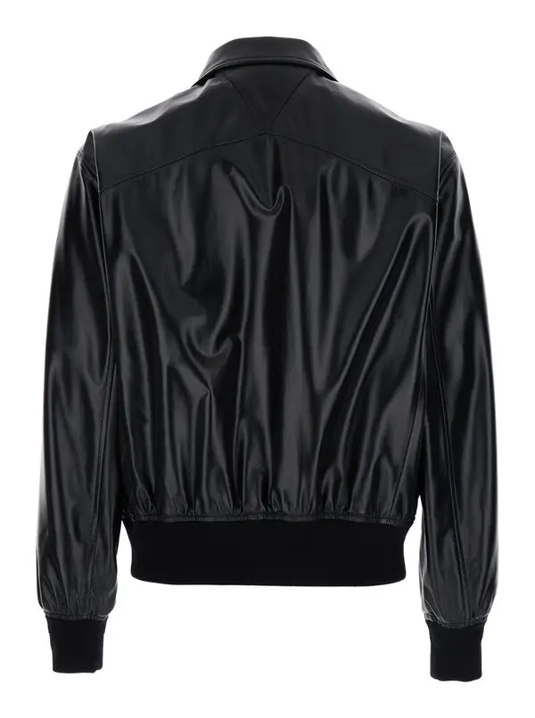 Bottega Veneta Leather Bomber Jacket