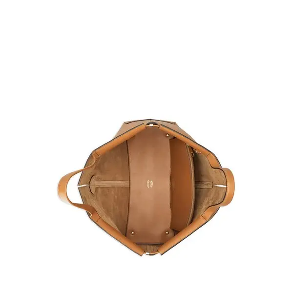 TOD'S Leather Tote Bag With Two Top Handles - Brown