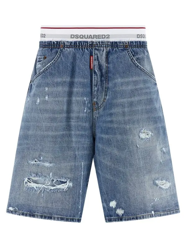 Dsquared2 Surfer" Bermuda Shorts With Distressed Details