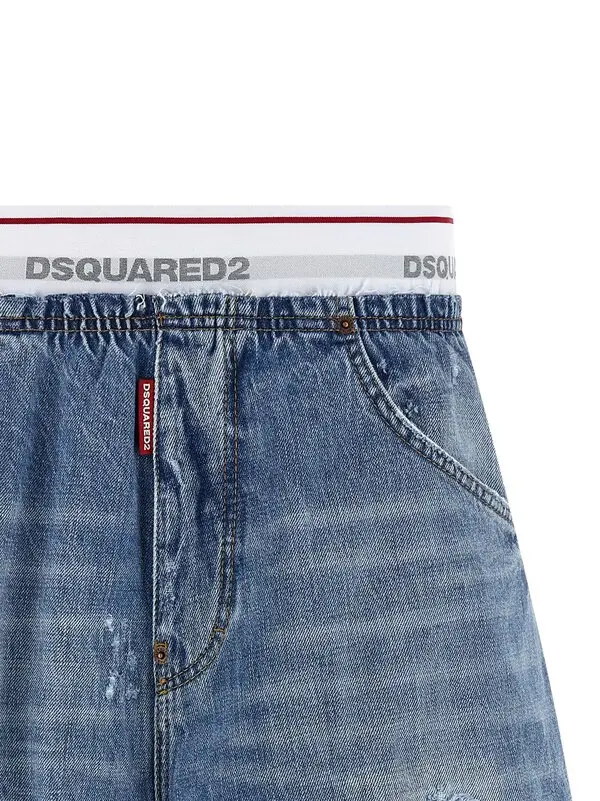 Dsquared2 Surfer" Bermuda Shorts With Distressed Details