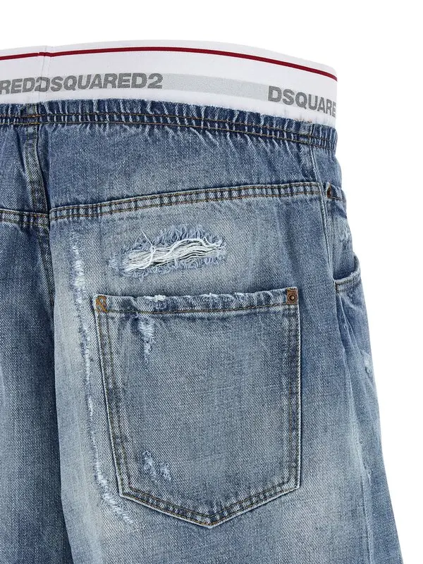 Dsquared2 Surfer" Bermuda Shorts With Distressed Details