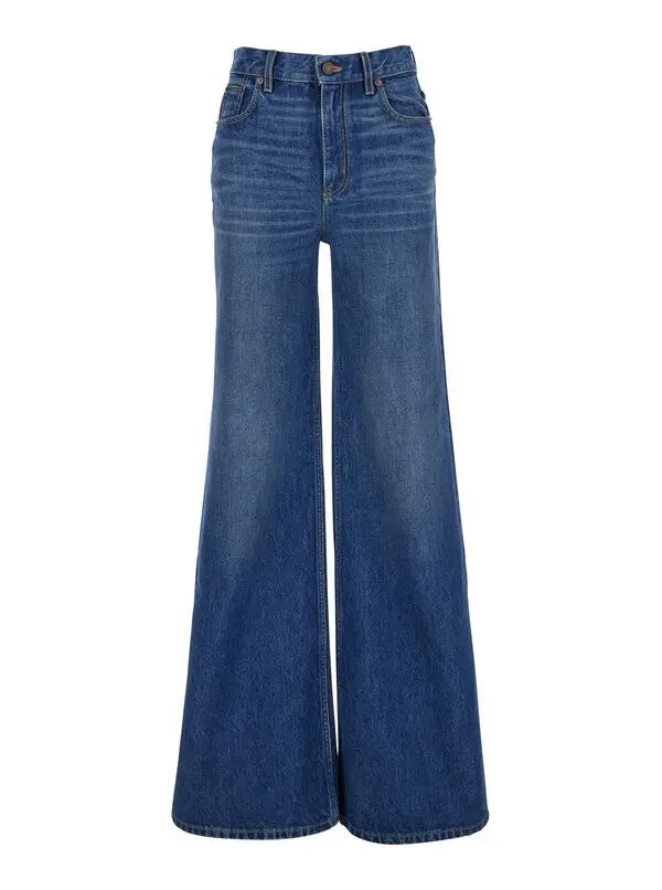 Chloé High Waisted Wide Leg Jeans - Multicolor