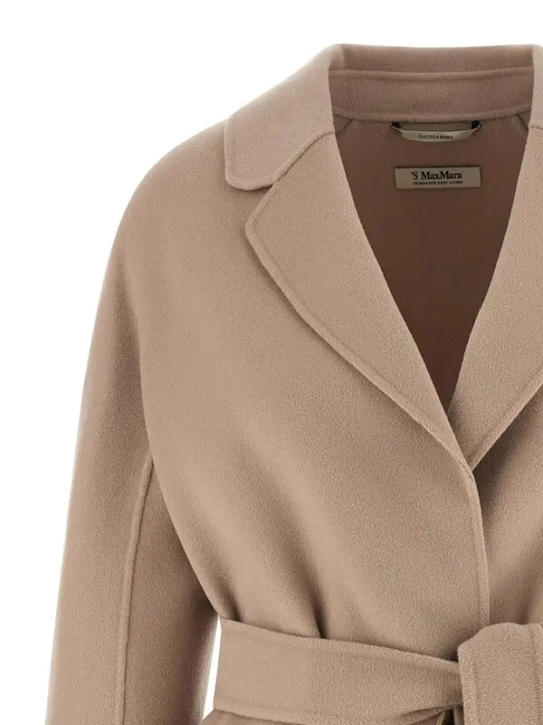Max Mara Arona' Wool Coat - Cream