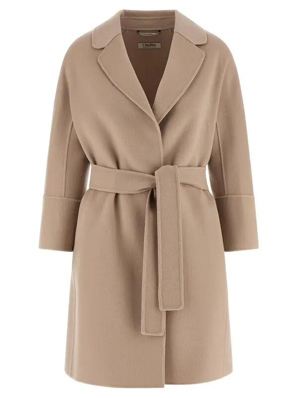 Max Mara Arona' Wool Coat - Cream