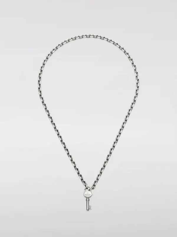 Gucci Jewel Necklace With Key Pendant - Silver