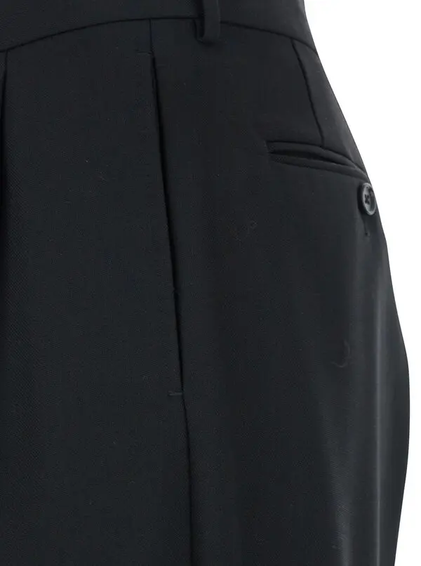 TOM FORD Wool Pants With High Waist And Pleats - Multicolor