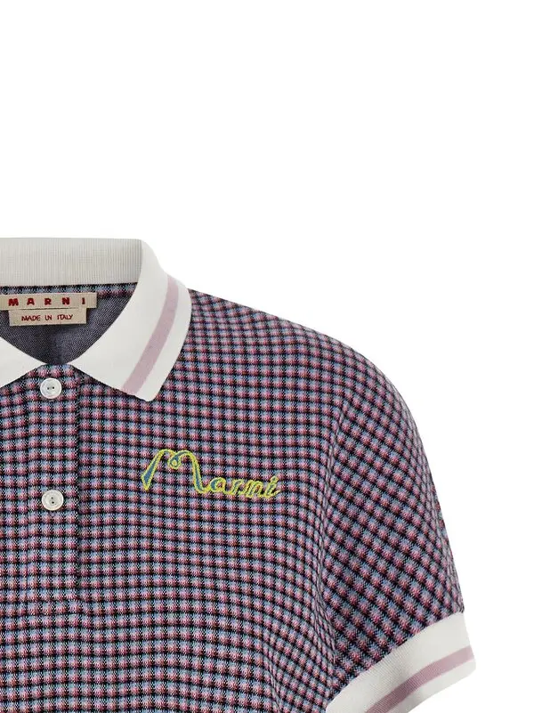 Marni Checkered Polo Shirt - Multicolor