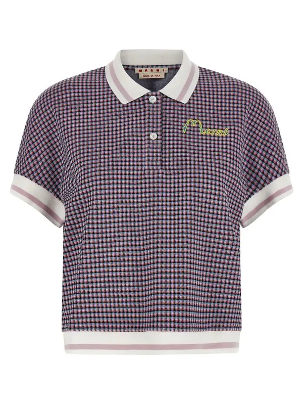 Marni Checkered Polo Shirt - Multicolor