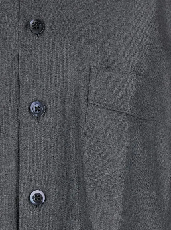 TOM FORD Grey Shirt With Chest Pocket In Silk