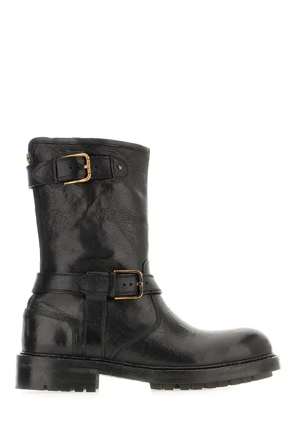 Dolce & Gabbana Buckled Zip Up Boots