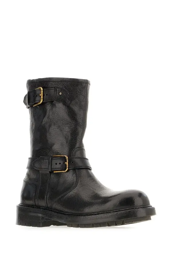Dolce & Gabbana Buckled Zip Up Boots