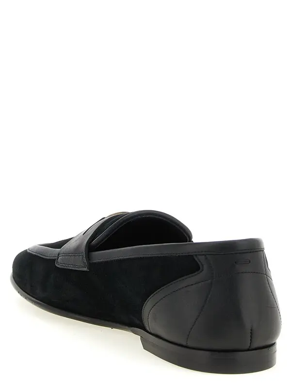 Dolce & Gabbana Ariosto' Calf Crust Slipper With Engraved Dg Logo