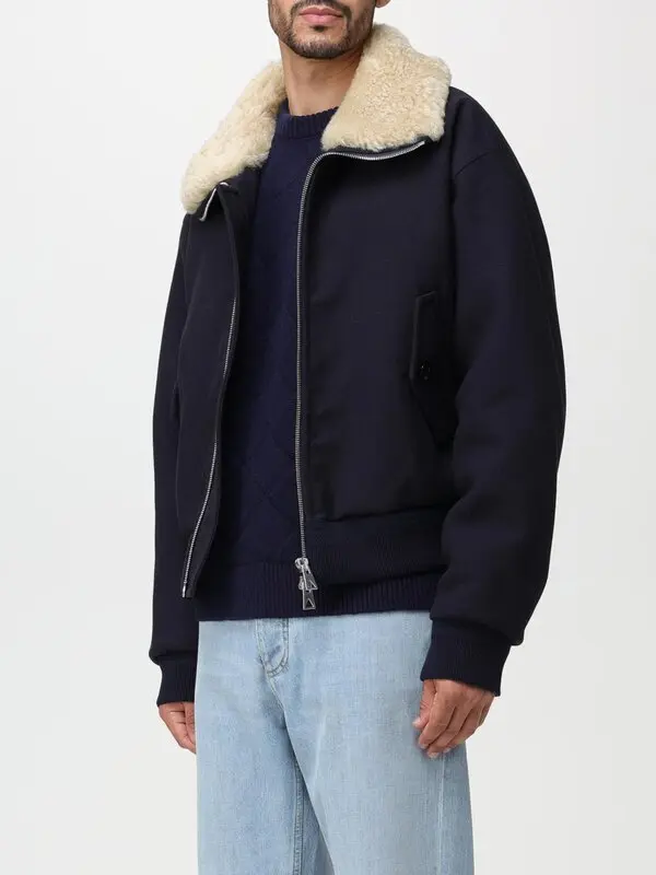Bottega Veneta Shearling Collar Bomber Jacket