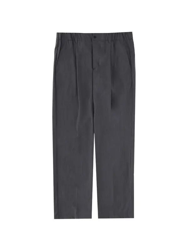 Herno Tech-merino Trousers With Drawstring Waist - Gray