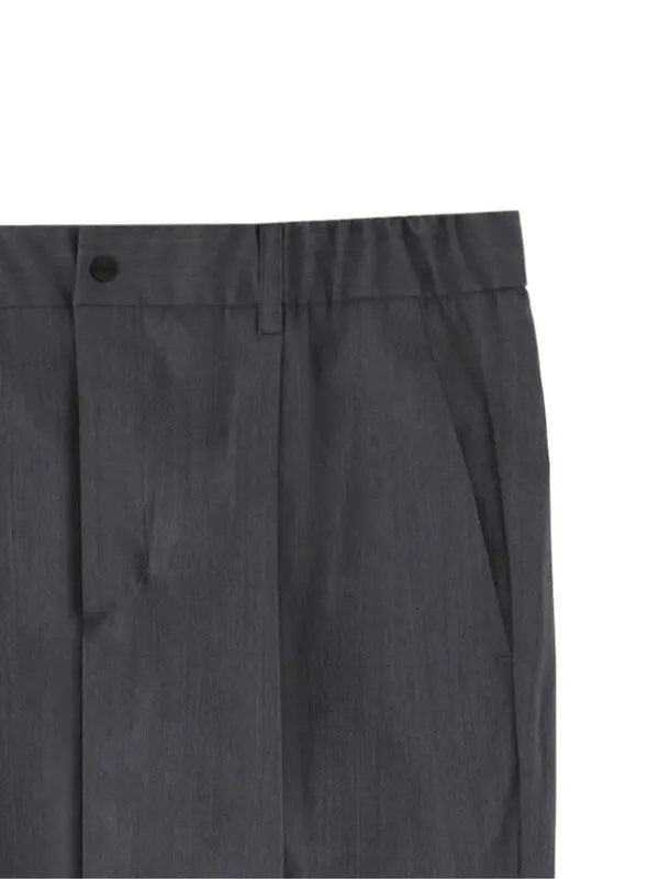 Herno Tech-merino Trousers With Drawstring Waist - Gray