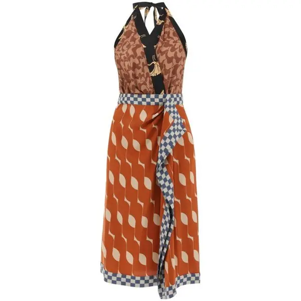 Dries Van Noten Patchwork Midi Dress