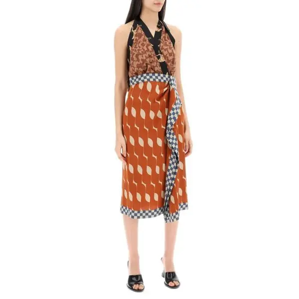 Dries Van Noten Patchwork Midi Dress