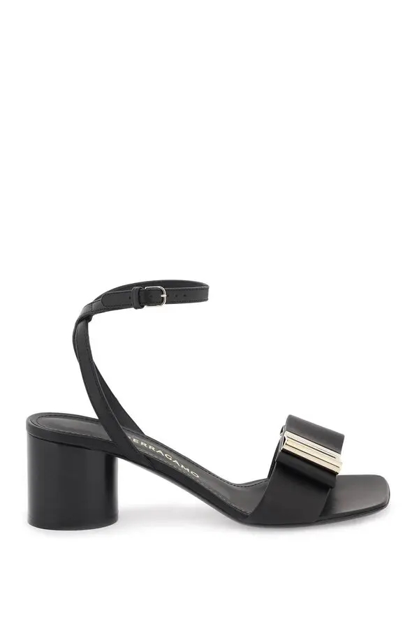 FERRAGAMO Leather Sandals With Double Bow Detailing