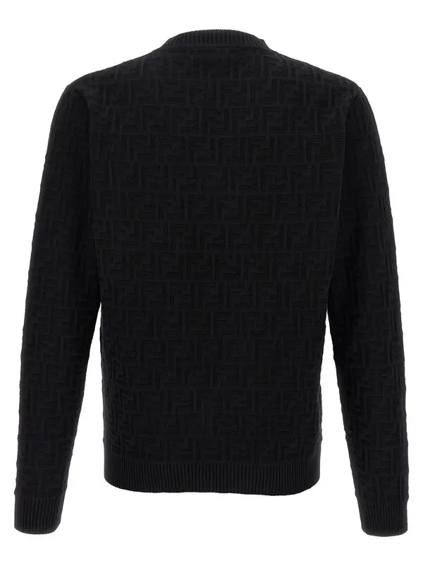 Fendi Ff Jacquard Crew Neck Sweater