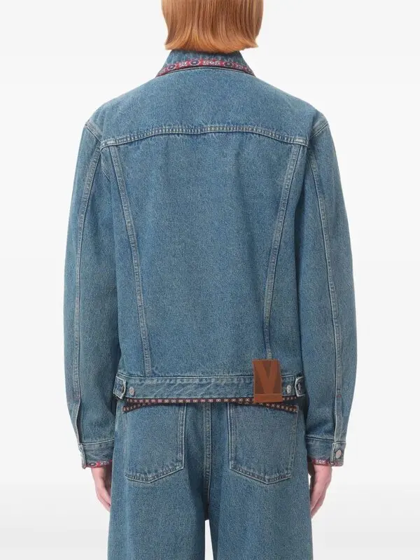 Valentino Garavani Embroidered Denim Jacket - Multicolor