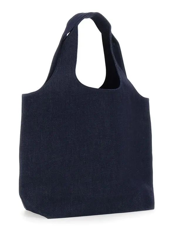 A.p.c. Cotton Shoulder Bag With Lettering Logo - Multicolor