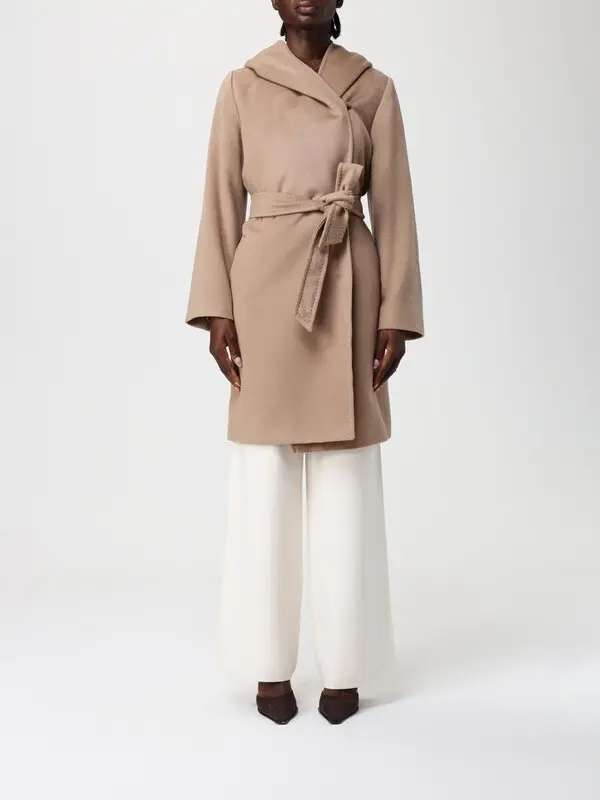 Max Mara Belted Wool Coat - Brown