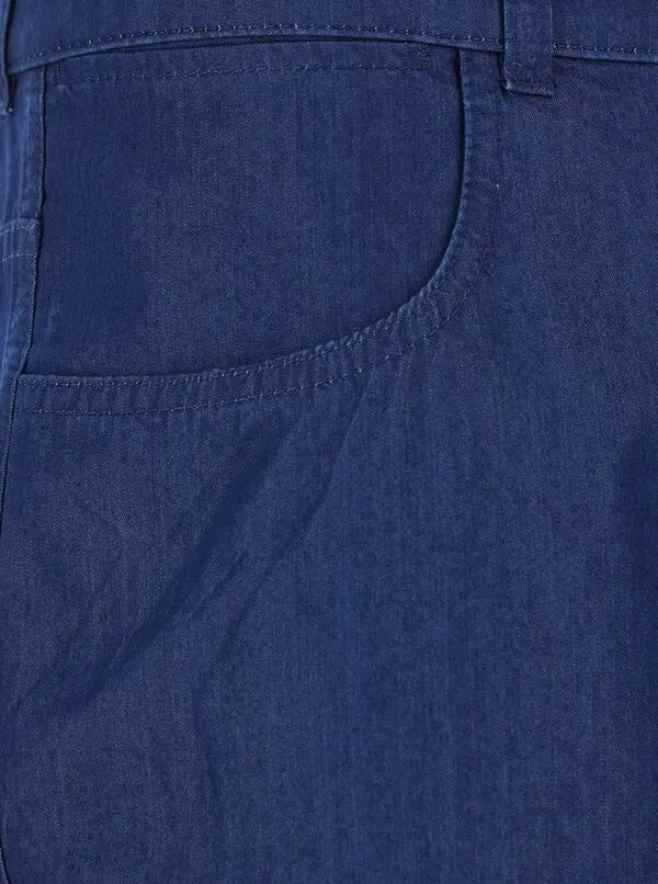 Givenchy Blue Cotton Blend Bermuda Shorts With Back Logo Print