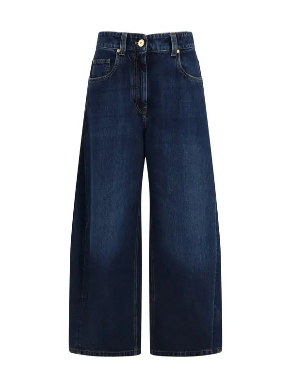 Brunello Cucinelli Barrel-leg Jeans - Blue