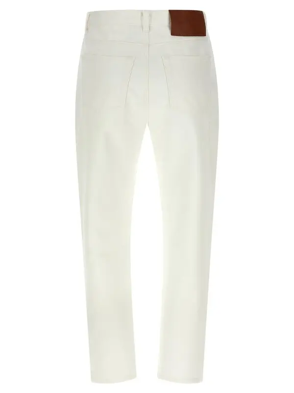 Victoria Beckham High Waist Straight Leg Crop Jeans