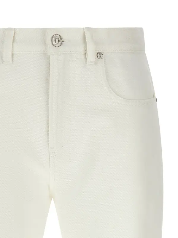 Victoria Beckham High Waist Straight Leg Crop Jeans