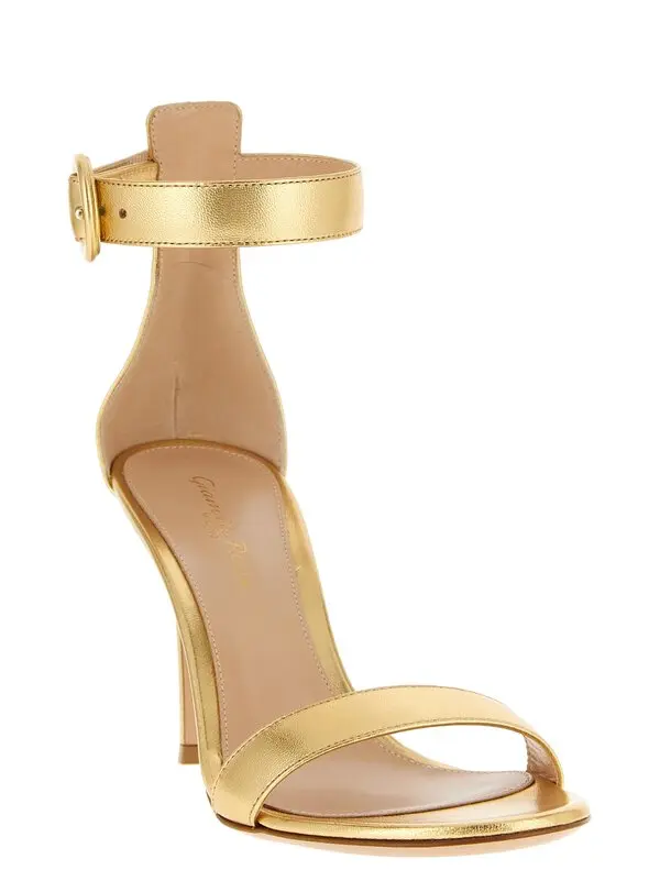 GIANVITO ROSSI Portofino Metallic Nappa Leather Sandals - Multicolor