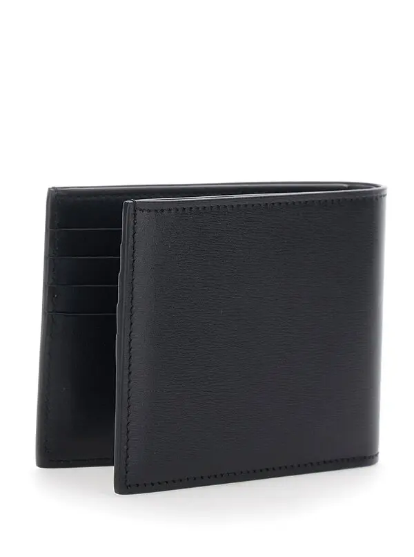 Fendi Black Wallet With Logo Plate On The Front In Leather For - Multicolor