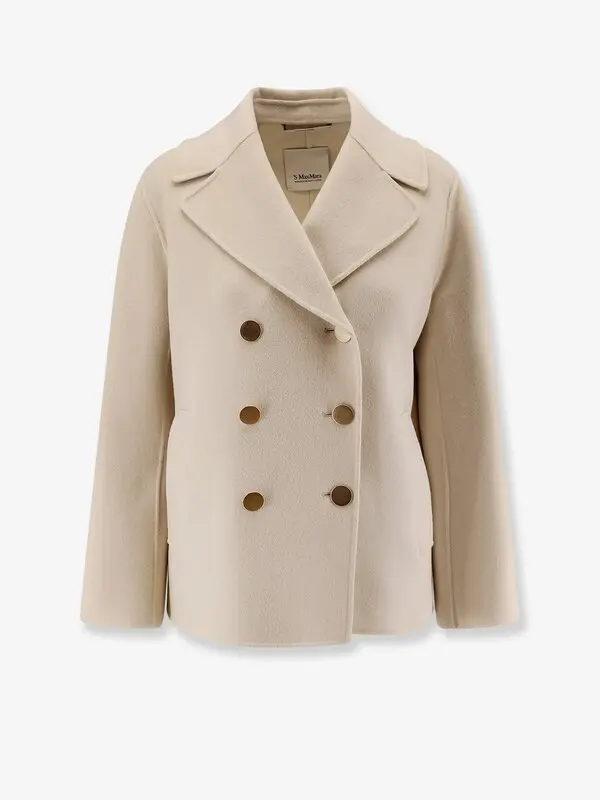 Max Mara Double-breasted Wool Coat - Multicolor