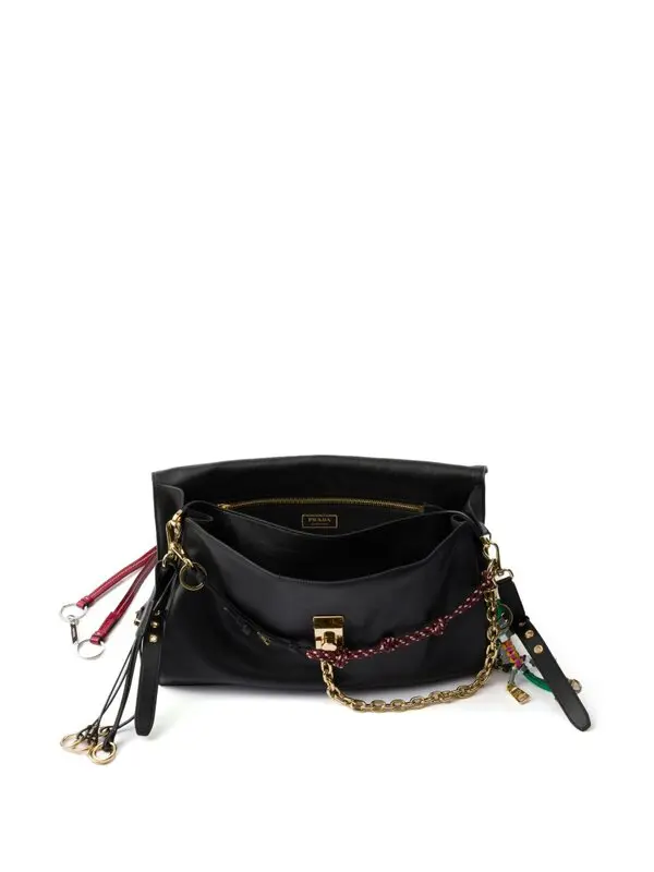 Prada Soft Sound Large Leather Shoulder Bag - Multicolor