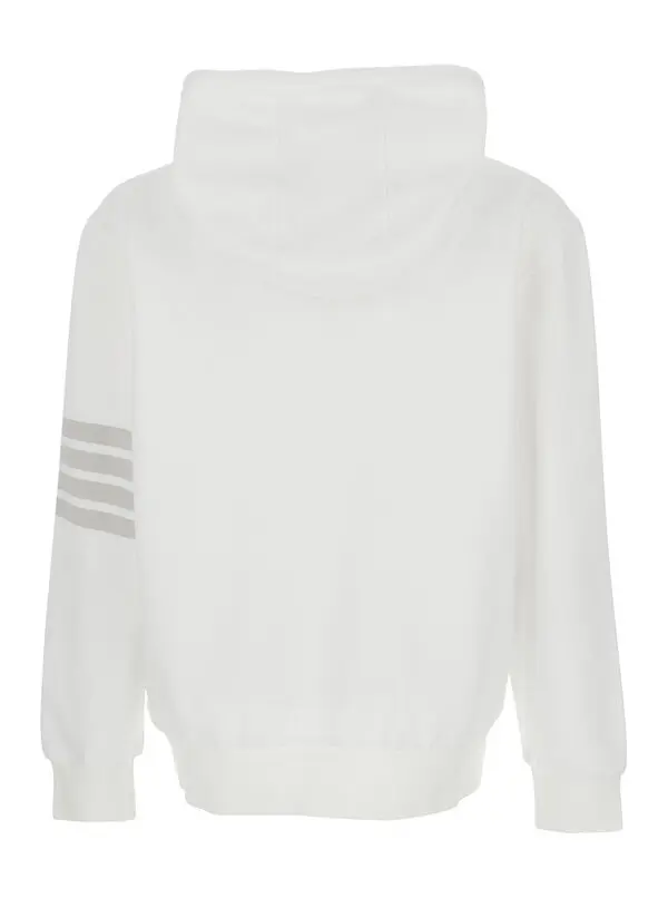 Thom Browne Cotton Hooded Sweatshirt With 4-bar Logo - Multicolor