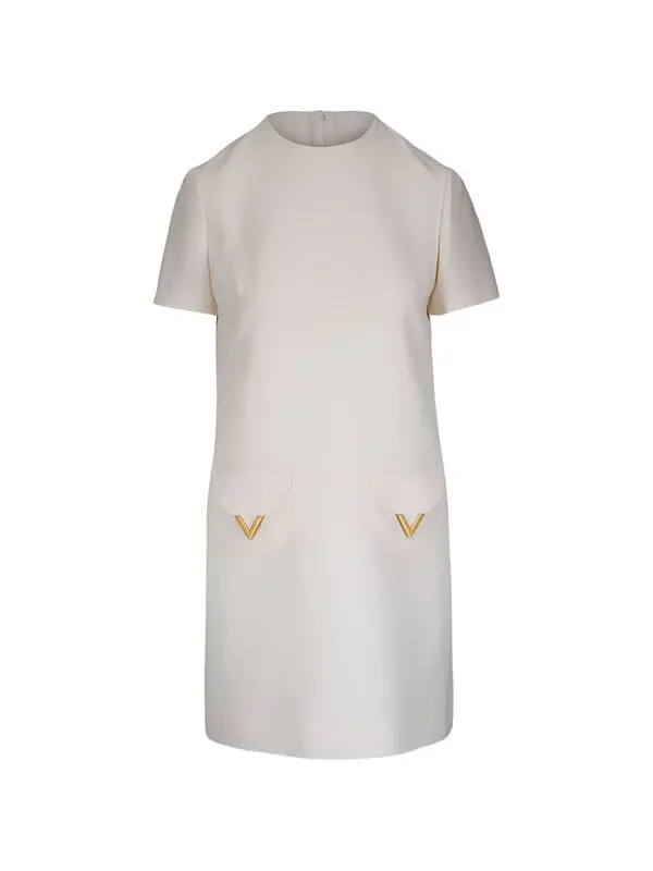 Valentino Garavani Vlogo Signature Wool And Silk Dress - Multicolor
