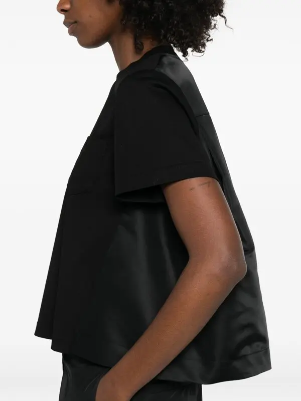 Sacai Cotton T-shirt With Chest Pocket - Multicolor