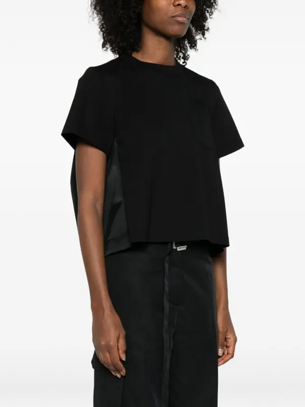 Sacai Cotton T-shirt With Chest Pocket - Multicolor