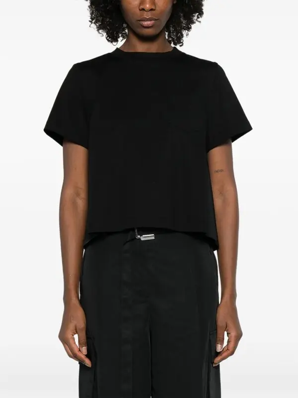 Sacai Cotton T-shirt With Chest Pocket - Multicolor