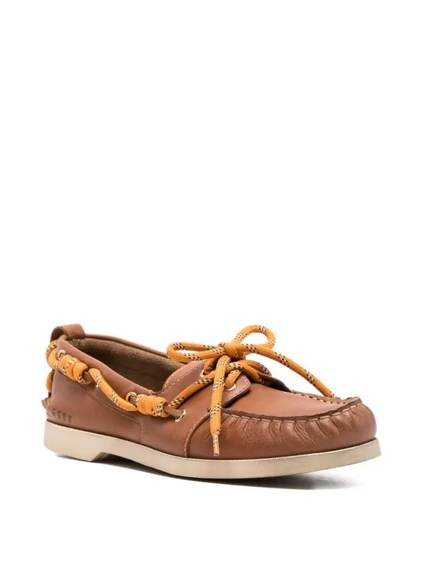 GOLDEN GOOSE Leather Lace-up Loafers - Multicolor