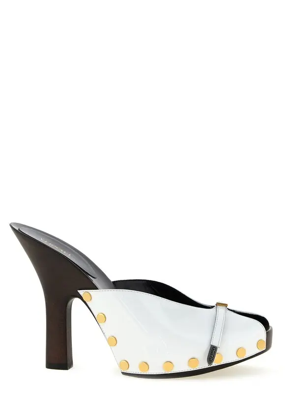 Versace Sassi Patent Leather Clogs