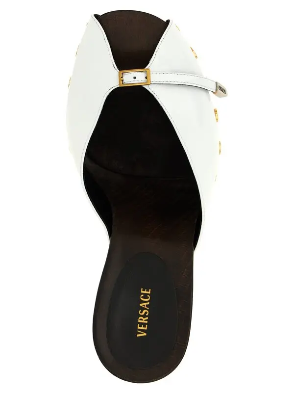 Versace Sassi Patent Leather Clogs