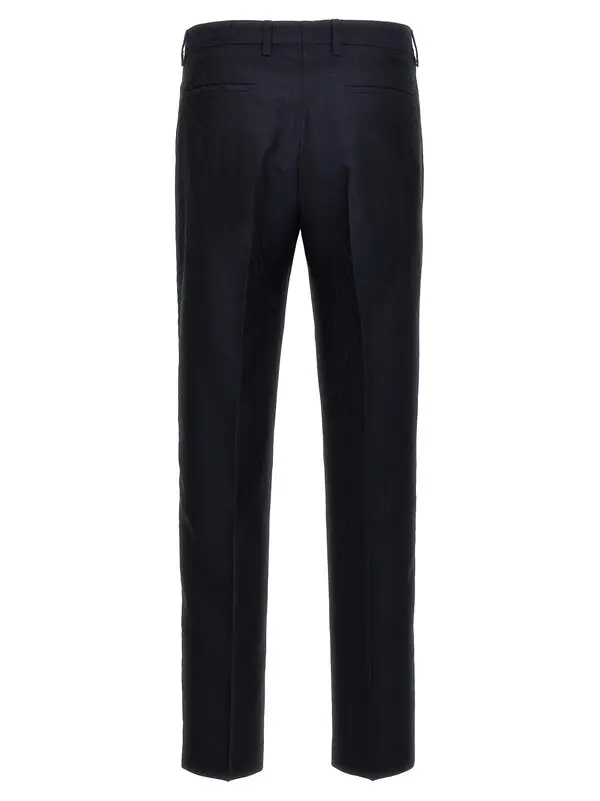 Etro Jacquard Cotton Wool Slim Fit Trousers