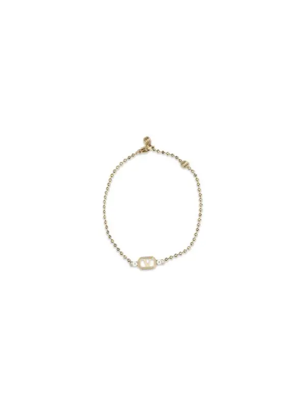 Valentino Garavani Ovalette Bracelet With Swarovski Crystals - Gold