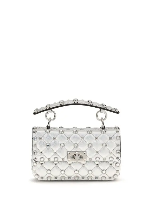 Valentino Garavani Rockstud Handbag In Laminated Leather