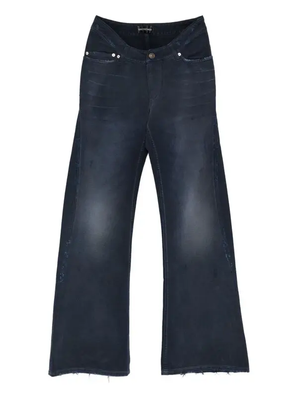Balenciaga Curved Denim Jeans - Multicolor