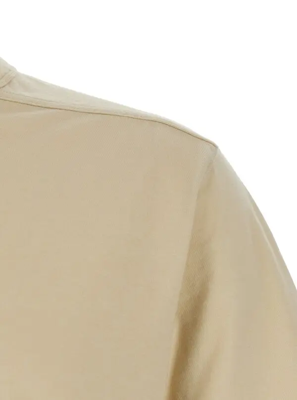 Rick Owens T-shirt 'brad' Beige With Crew Neck And Short Sleeves In Cotton For - Cream