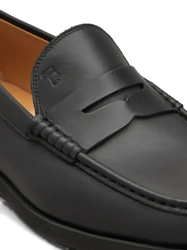 TOD'S Light Leather Penny Loafers
